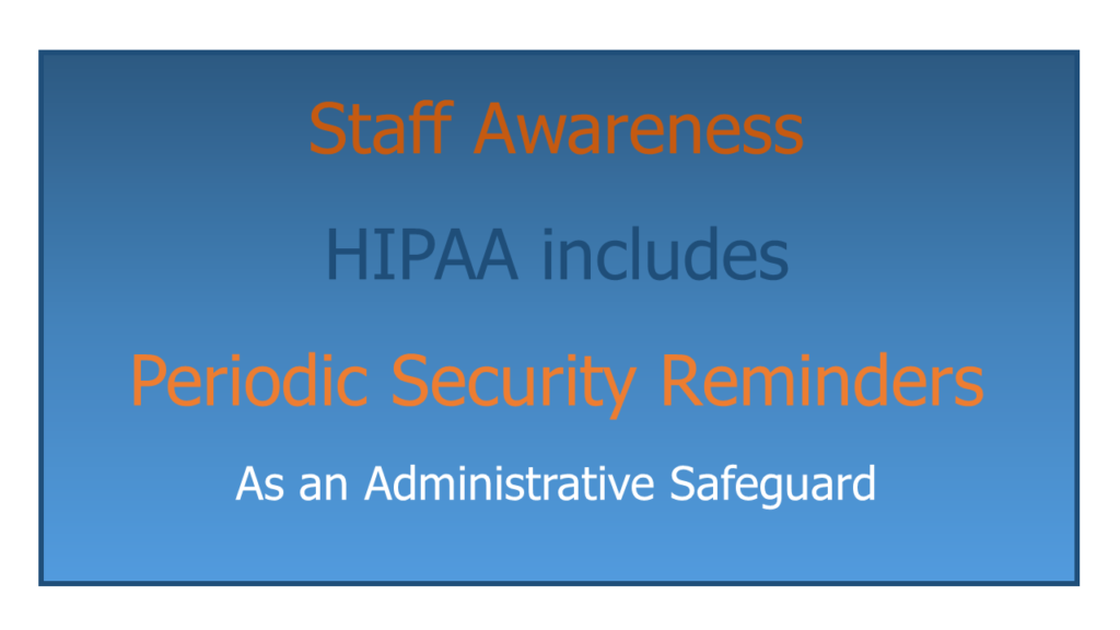HIPAA reminders - Data Risk Management